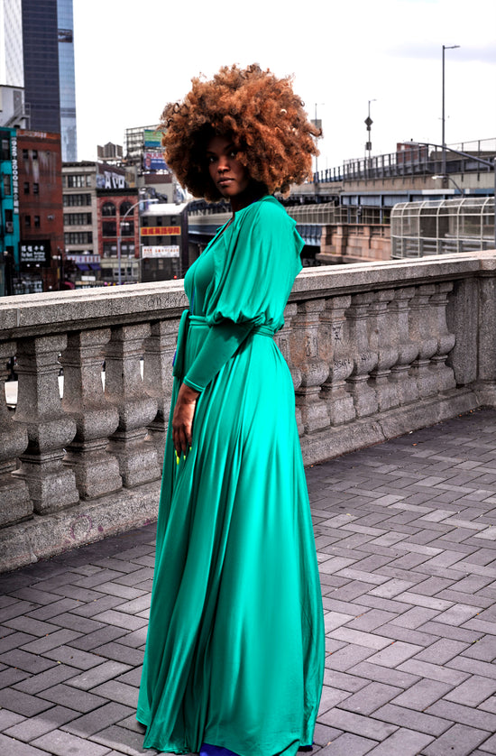 long sleeve puff duster – onion